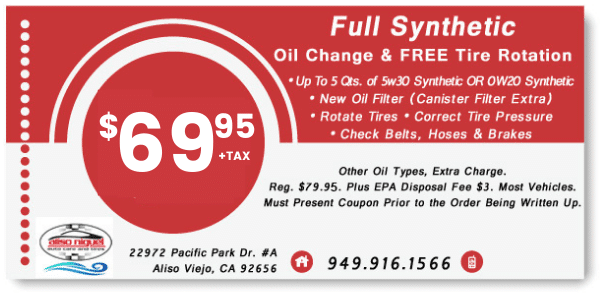 Auto Repair Coupons Aliso Niguel - Aliso Niguel Auto Care